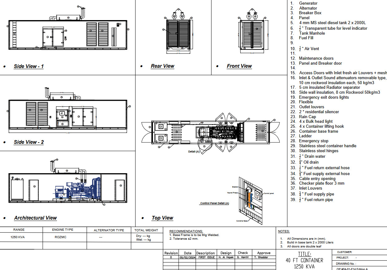 Containerized Diesel Generators